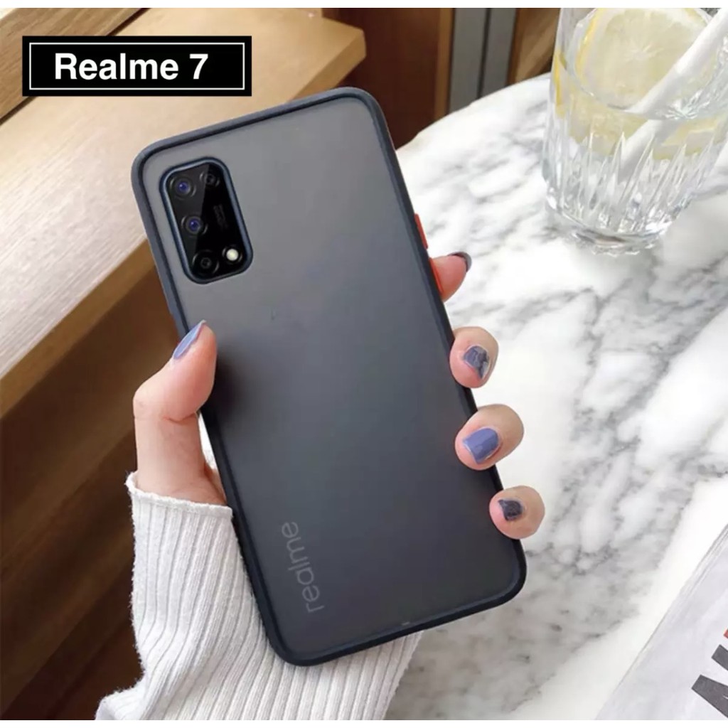 รุ่นใหม่ Case Realme 7 5G เคสเรียวมี เคสกันกระแทก ปุ่มสีผิวด้าน ขอบนิ่ม ...