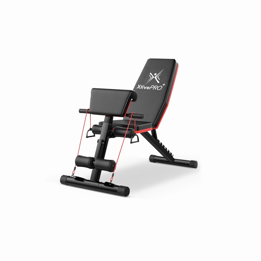 XtivePRO ม้านั่งยกน้ำหนัก ม้านั่งบริหารร่างกาย เก้าอี้ยกน้ำหนัก ม้านั่งดัมเบล Adjustable Weight ...