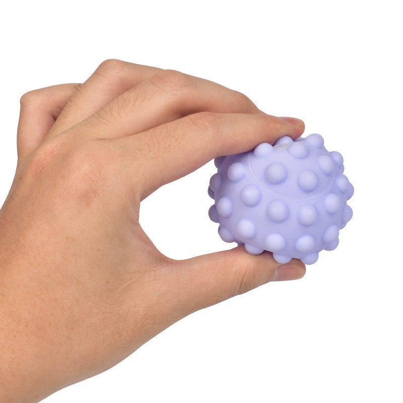 Children Rubber Ball Soft Textured Stress Ball Toy Capsule Baby Tactile ...