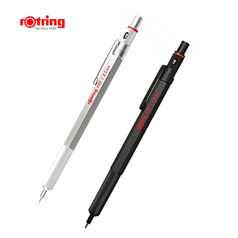 Rotring 600 0.5mm/0.7mm Automatic Mechanical pencil metal body black ...