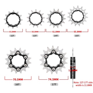 MUQZI Single Speed Conversion Kit Cassette Cog 12T 13T 14T 15T 16T 17T ...