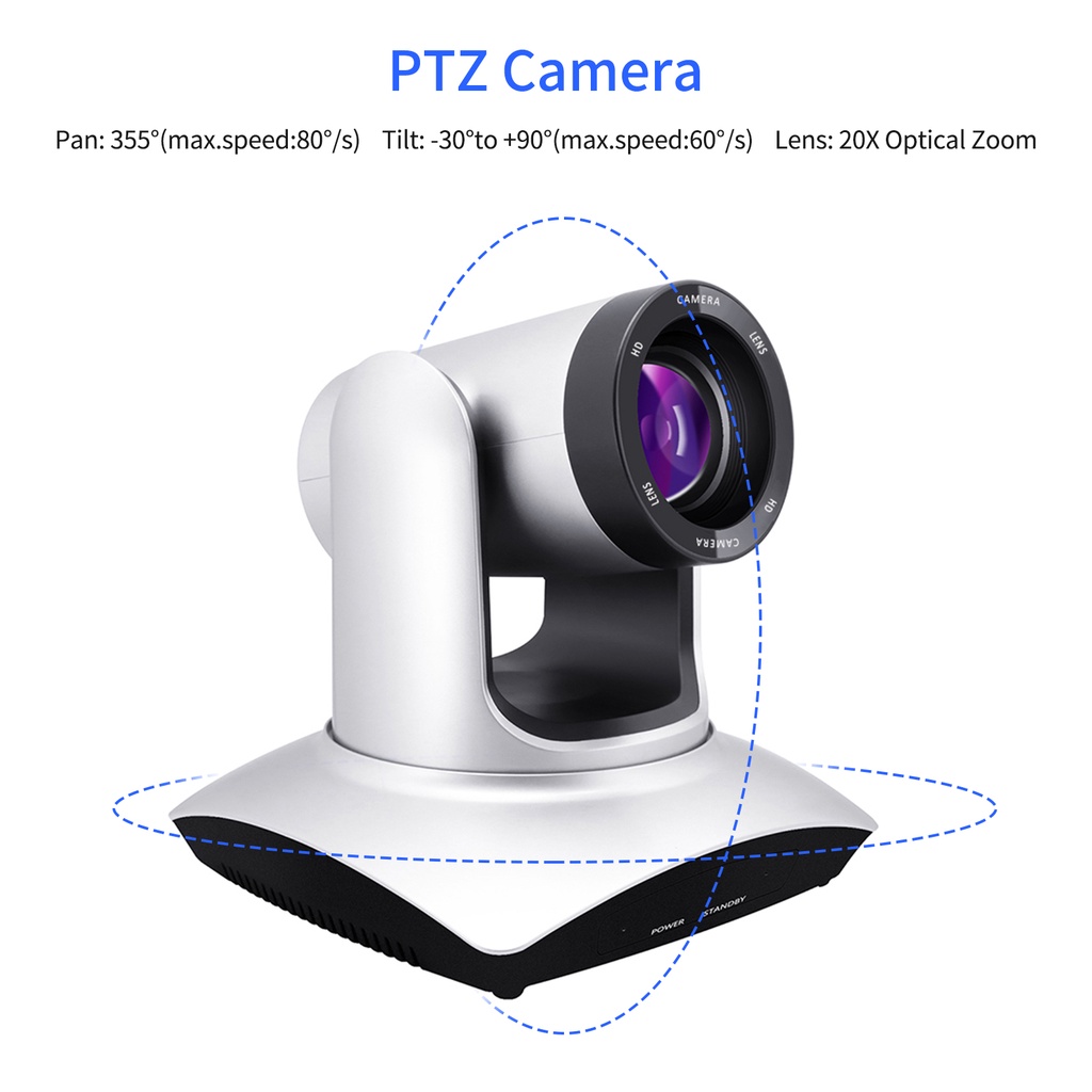 BConference PTZ Camera Wall Mount WebCam 20X Optical Zoom USB ...