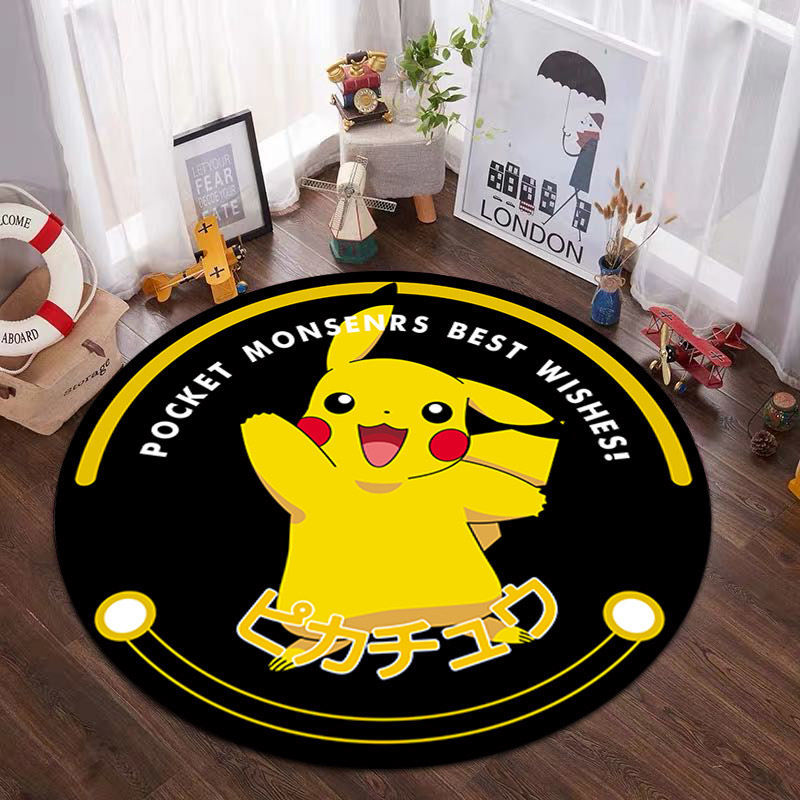 Bedroom round Carpet Pikachu round Carpet Bedroom Computer Swivel Chair ...