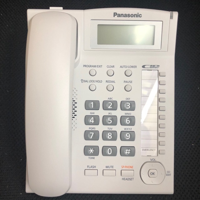 Panasonic โทรศัพท์ตั้งโต๊ะ รุ่น KX-T2007CID (หลายสี) home phone โทรศัพท์บ้าน โทรศัพท์มีสาย ...