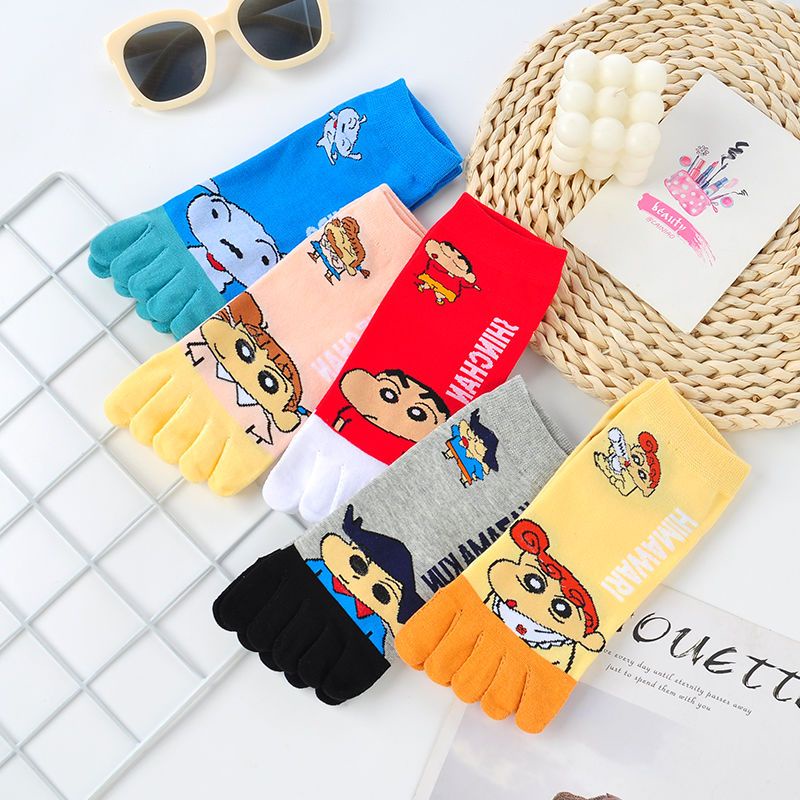 ถุงเท้าห้านิ้ว ลายการ์ตูนชินจัง สําหรับเด็กผู้หญิง - ikaka.th - ThaiPick