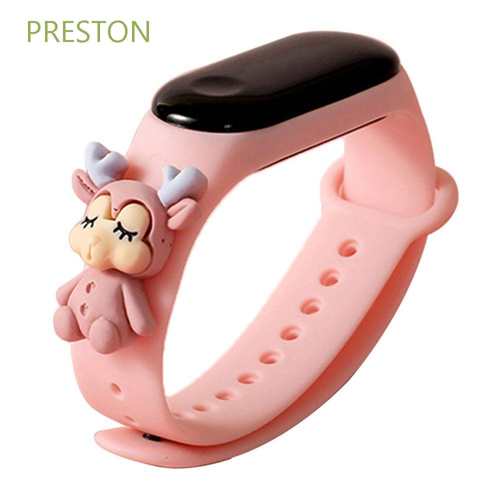 PRESTON Cute Children Cartoon Watch Deer LED Touch Watch Electronic ...
