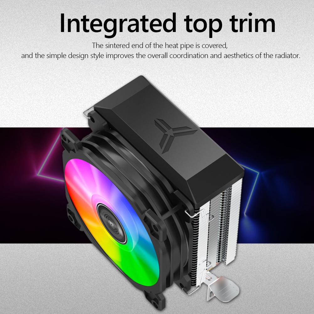 Jonsbo CR1200E 9cm CPU Cooler 2 Copper Heat Pipe Tower RGB 3Pin Cooling Fans Heatsink Light Fan ...