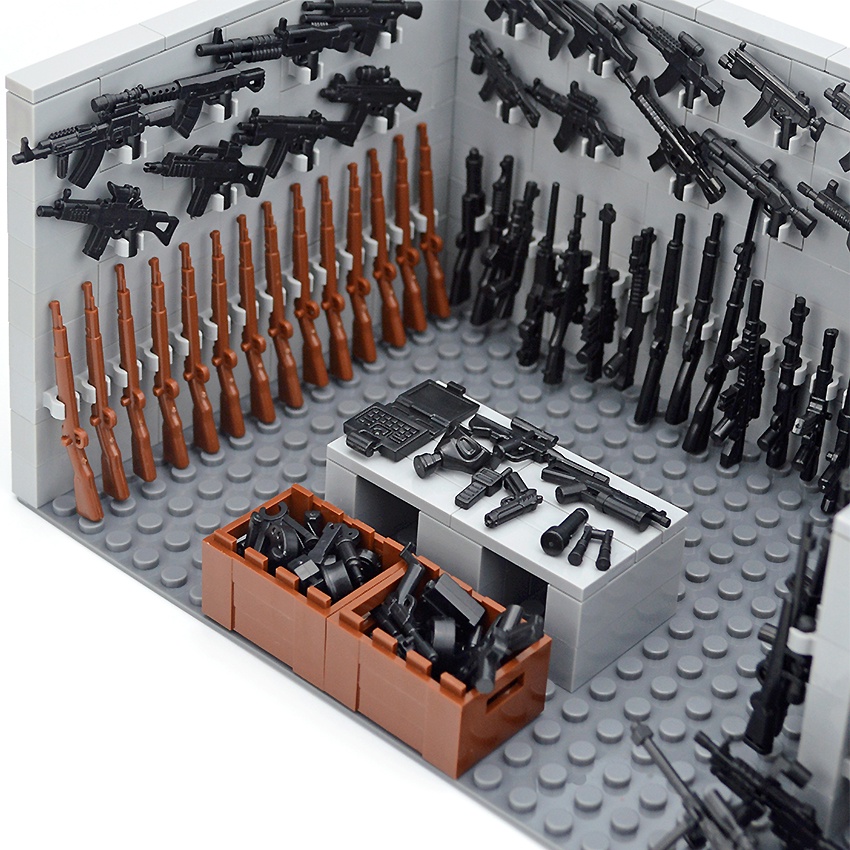 Ready StockWW2 Military Weapon Storage Room Bricks Set MOC SWAT ...