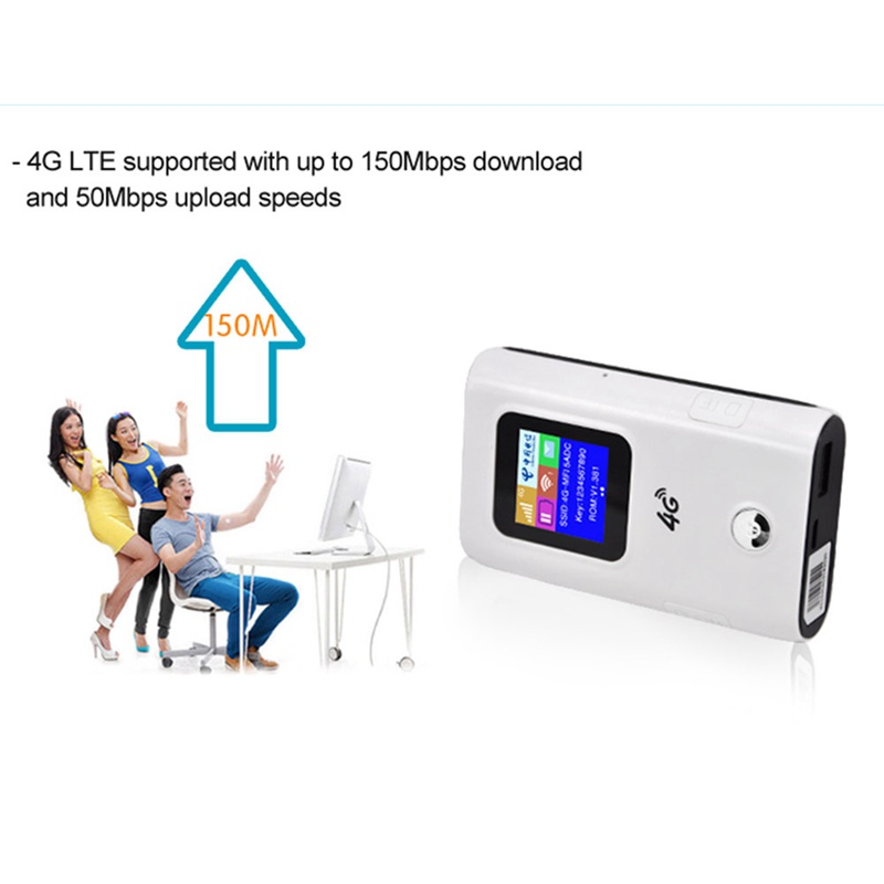 MF905C 4G LTE WIFI Router Portable 6000Mah TDD FDD Wireless Hotspot 150Mbps CAT4 Pocket Mobile ...
