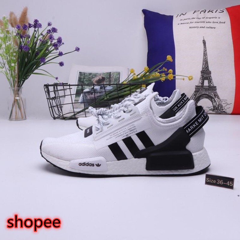 แท้ รองเท้าวิ่ง Adidas NMD R1 Boost V2 รองเท้าผ้าใบ ผู้ชาย รองเท้าวิ่ง ...