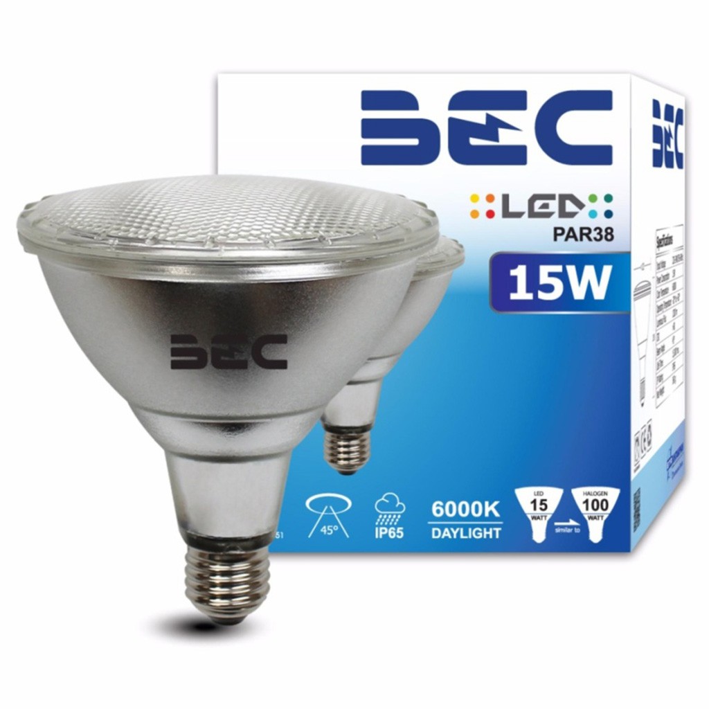 หลอด BEC LED PAR38 15W Daylight E27 IP65 | Shopee Thailand