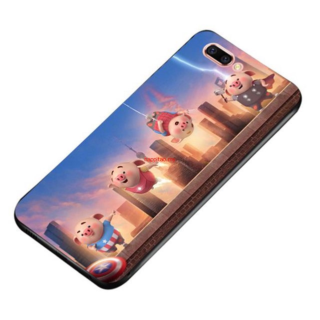 เคสโทรศัพท์มือถือลายการ์ตูนหมูสําหรับ Oppo R11 R 11s R 15 Plus F 3 F 5 ...