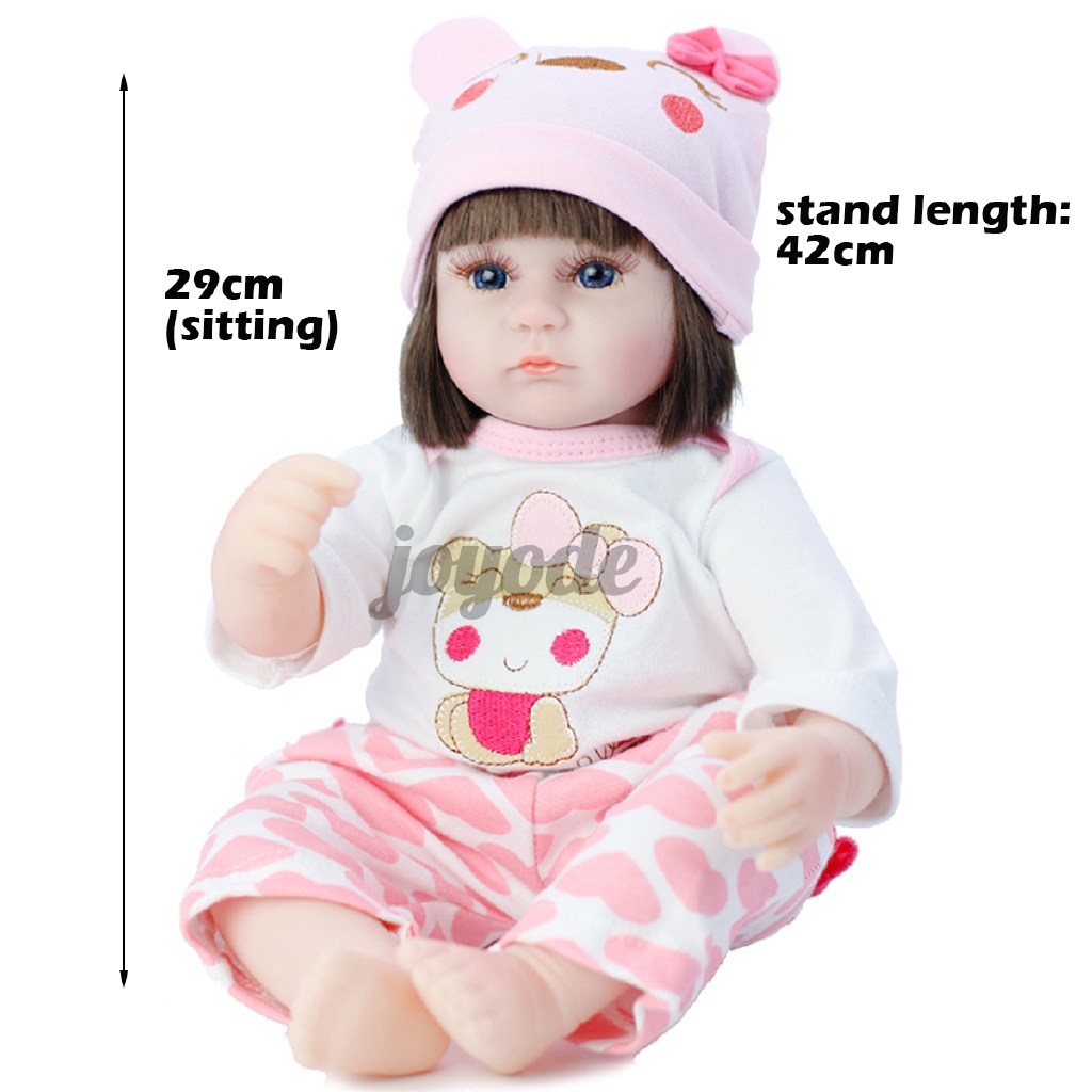 Lifelike 42cm Realistic Reborn Dolls Baby Lifelike Sleeping Soft Vinyl ...