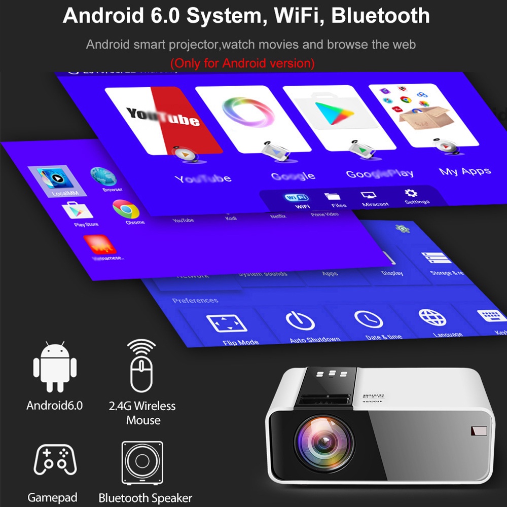 มินิ โปรเจคเตอร์ G86 HD Mini Projector LED Video Home Cinema 3D รองรับ ...