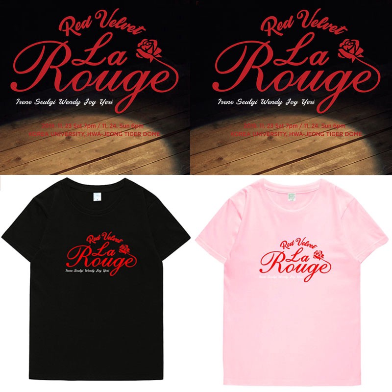 Kpop Red Velvet T-Shirt La Rouge Concerts Tee Loose Shirt for Men and ...