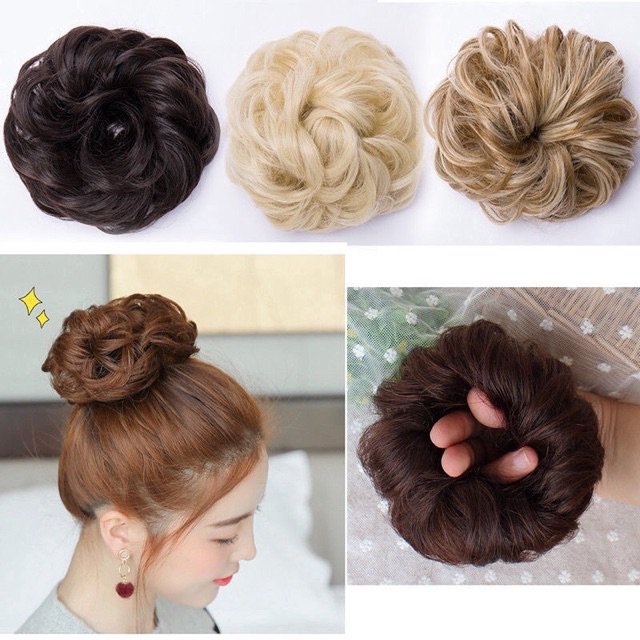 [OCT] HOT Natural Curly Messy Bun Hair Piece Scrunchie Extra Thick Wig ...