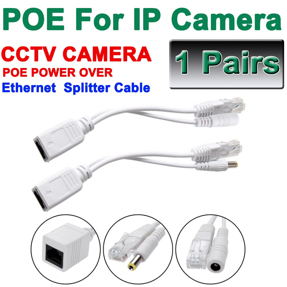 สาย POE Cable Passive Power Over Ethernet Adapter POE Splitter RJ45 ...
