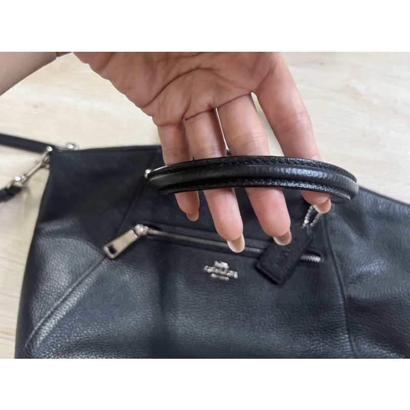 ***Authentic*** COACH 79997 PRAIRIE SATCHEL IN PEBBLE LEATHER สีดำ ...