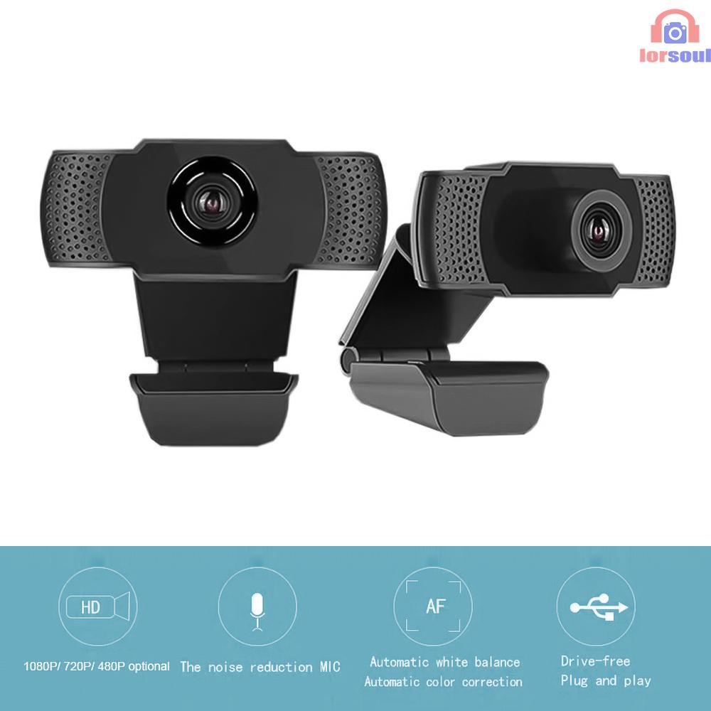 1080P HD Webcam USB Laptop Computer Camera Clip-on PC Web Camera Built ...
