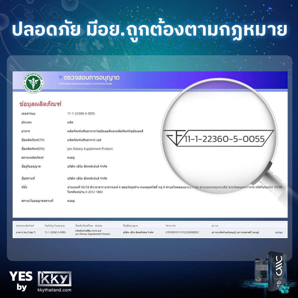 YES by KKY เยส บาย เคเควาย (2 กล่อง) อาหารเสริม ผู้ชาย ฟิต สดชื่น ตื่นตัวง่าย บำรุง สุขภาพ ...