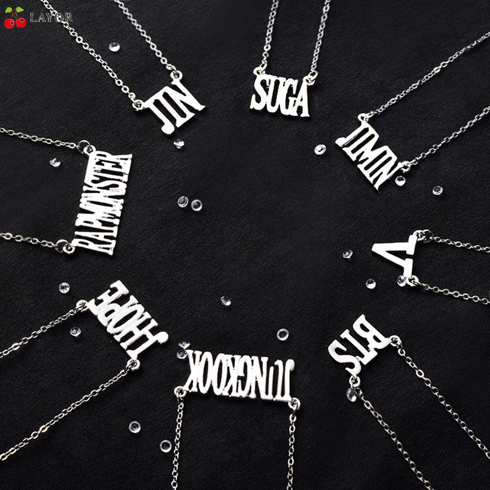 LAYOR???? Gifts Name Letter Pendants JUNG KOOK KPOP Charms BTS Necklace ...
