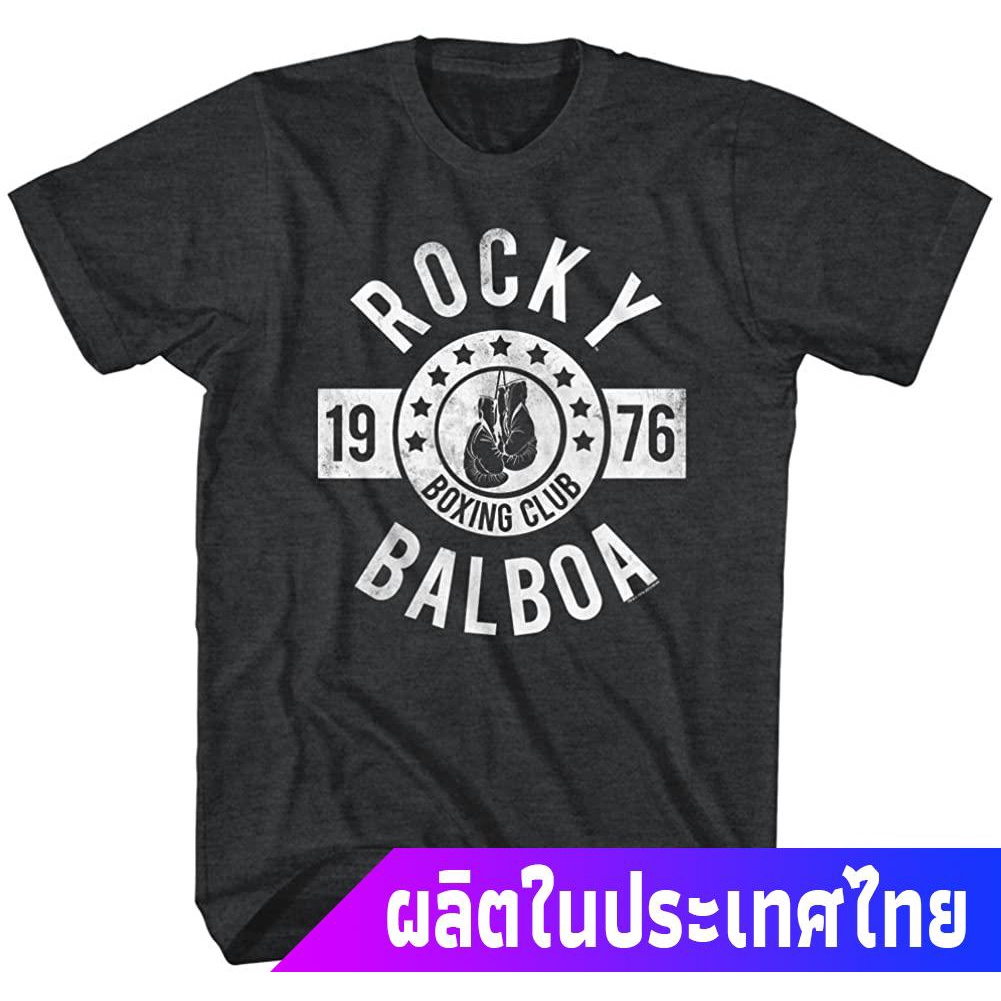 แขนสั้นcrew neckข้อเสนอพิเศษ มวย Rocky - Mens Boxing Club T-Shirt T ...