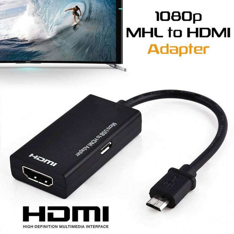 Micro USB 2.0 MHL To HDMI Cable HD 1080P For Android for Samsung HTC LG ...