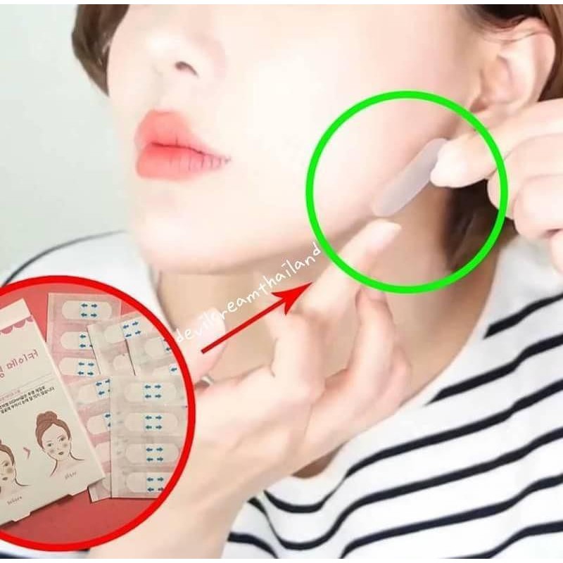 สติ๊กเกอร์แปะหน้าเรียว DoDo Label V-Shape ยกหน้าเรียว ลดเหนียง ยกหางตา ลดโหนกแก้ม ไม่ต้องทำศัย ...