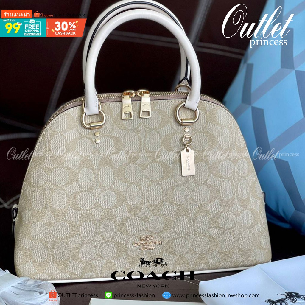 Coach KATY SATCHEL IN SIGNATURE CANVAS (COACH 2558) [Light Khaki Chalk ...