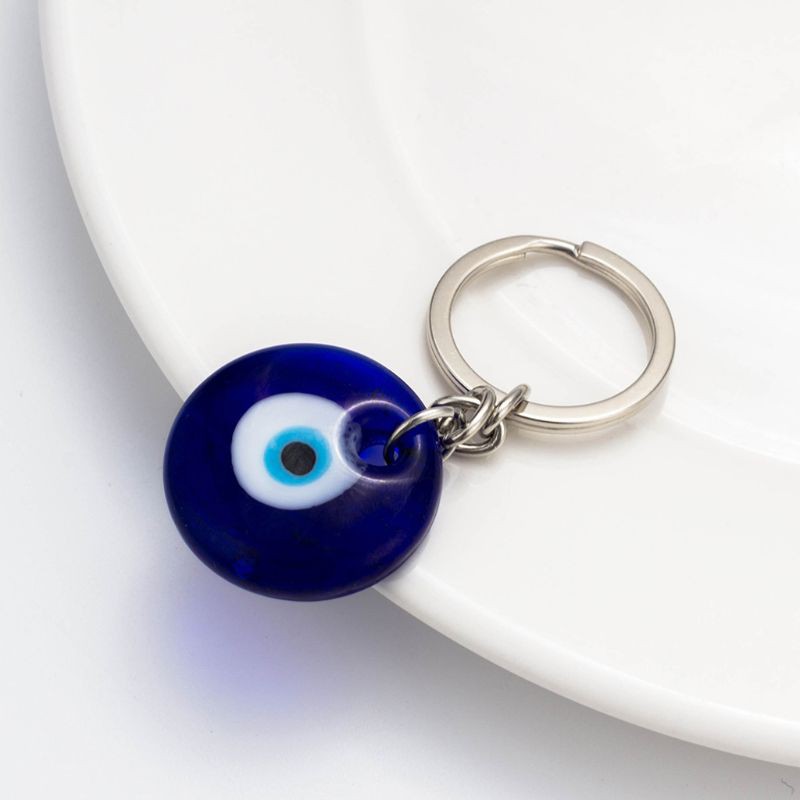 Turkish Blue Evil Eye Keychain Car Key Ring Amulet Lucky Charm Hanging ...