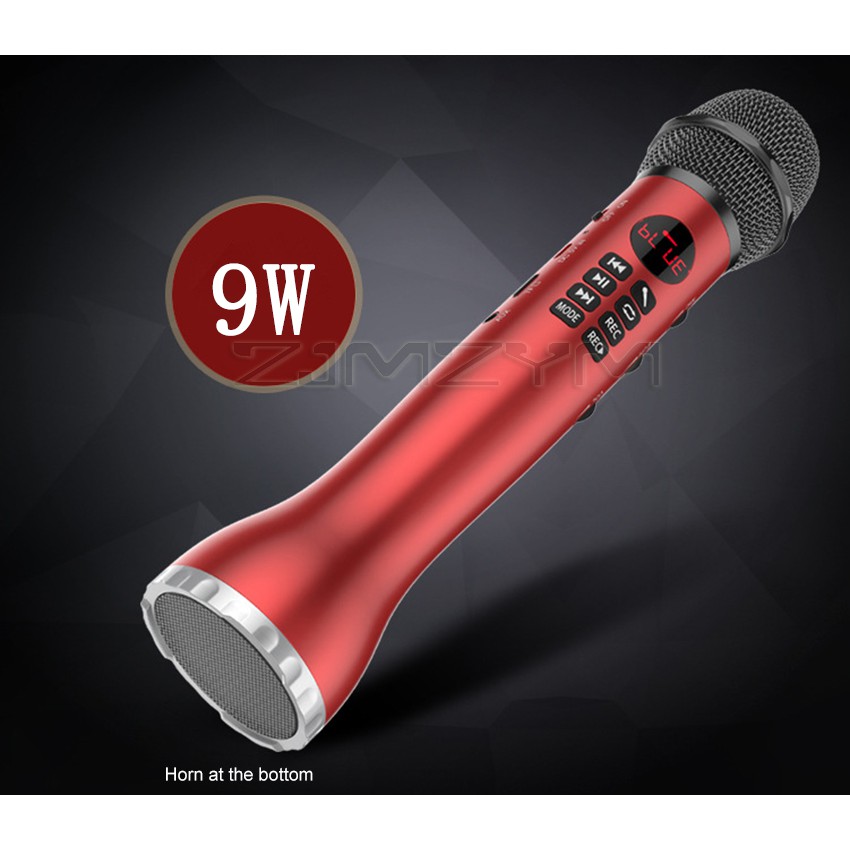 L-598 9W Portable Bluetooth Karaoke Microphone Wireless Professional ...