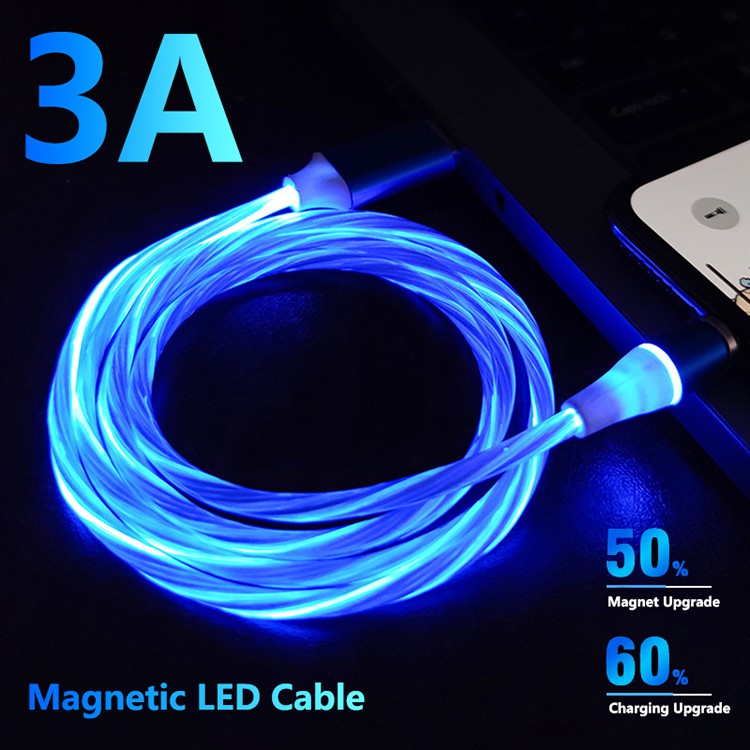 Magnetic LED Charge cable 3 heads | Shopee Thailand