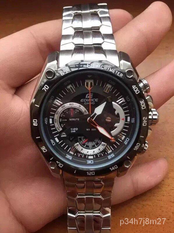 Casio Edifice Edifice นาฬิกาข้อมือผู้ชาย EF-550D-1AV - Silver/Black ...