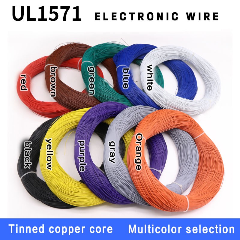 UL1571 26AWG Electronic Wire PVC Tinned Copper Wire, Heat-Resistant, Circuit Board Connection ...