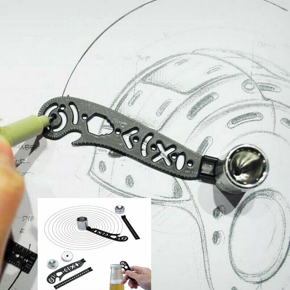 Drawing Tool Measurement Sketching Seamless Scale Kit Multi-function ...