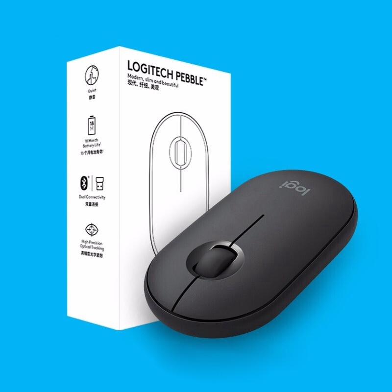 Logitech Newest PEBBLE Bluetooth Mouse Mini&Thin 1000DPI 100g High ...