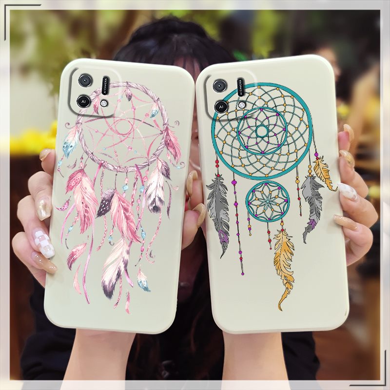 cute cat Phone Case For OPPO A16K Back Cover Liquid silicone shell Lens ...