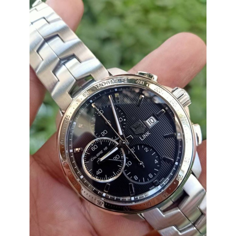 Tag Heuer Link Auto Calibre16 Chronograph Black Dial ...