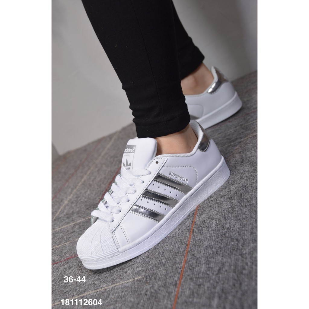 Adidas SUPERSTAR Adidas Clover Shell Head สีเงินสีขาว - alexliu.th ...
