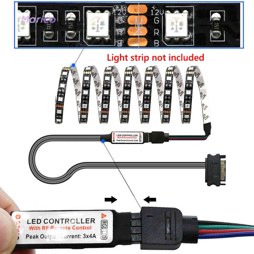 รีโมตคอนโทรล 12V SATA RGB RF สําหรับเคส PC LED Strip Marico.th - marico ...