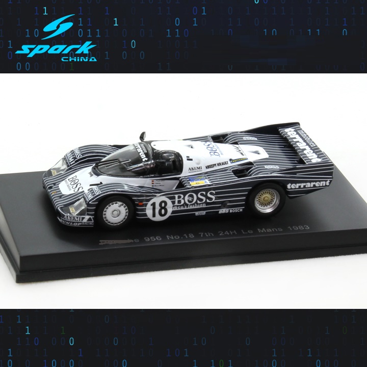 Spark 164 1983 Y180 956 NO.18 7th 24H Le Mans Simulation Model Car ...