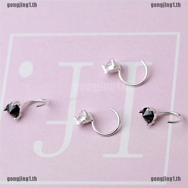 COD Women Crystal Rhinestone Earrings Ear Clip Stud Earrings Charms ...