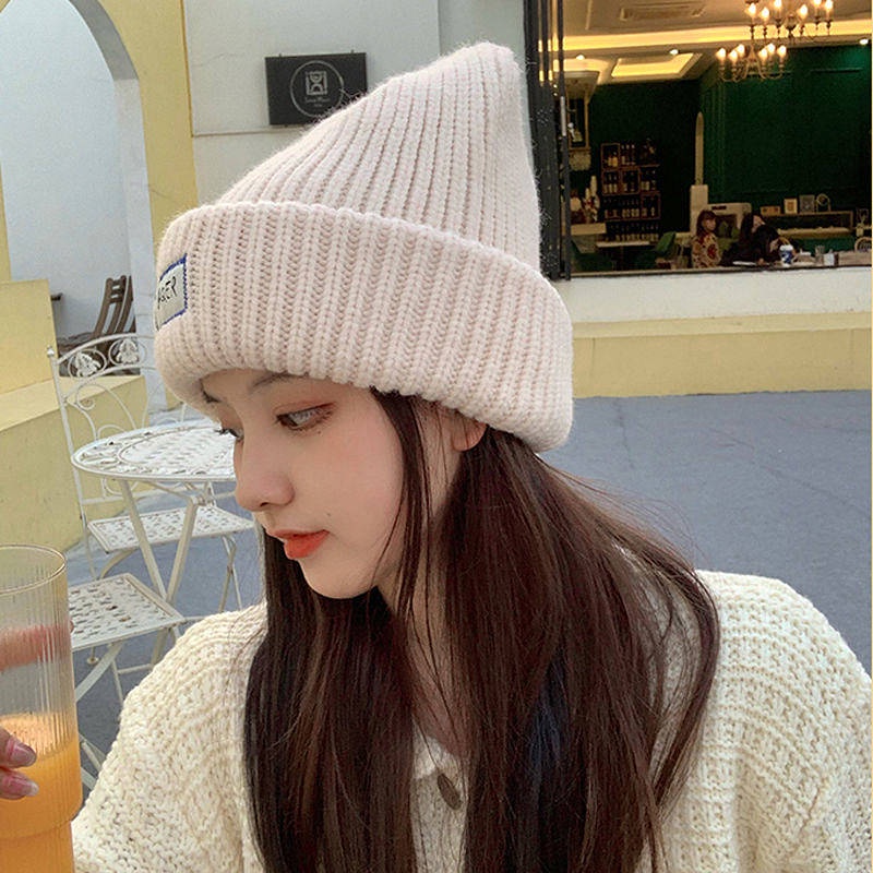 Japanese Style Autumn and Winter Thickening Soft Patch Woolen Cap ...