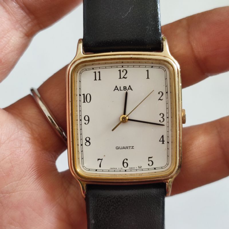 นาฬิกา วินเทจ Alba ของแท้ ทรง tank ระบบ quartz นาฬิกาญี่ปุ่นมือสอง ...