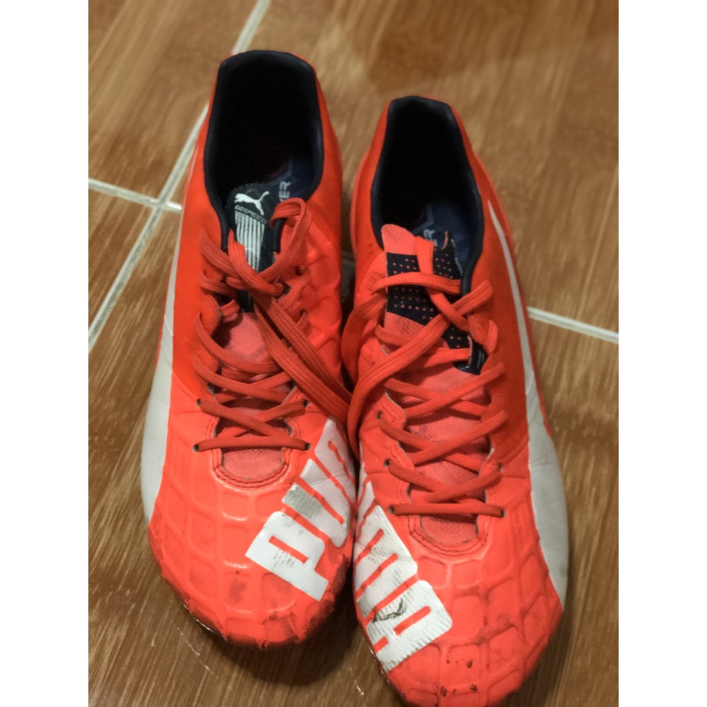 รองเท้าสตั๊ด แท้ 100% Puma evoSPEED 1.4 Synthetic Lava Blast FG ไซส์ 42 ...