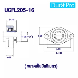 UCFL204-12 UCFL205-16 UCFL206-18 ตลับลูกปืนตุ๊กตา BEARING UNITS UCFL204 ...