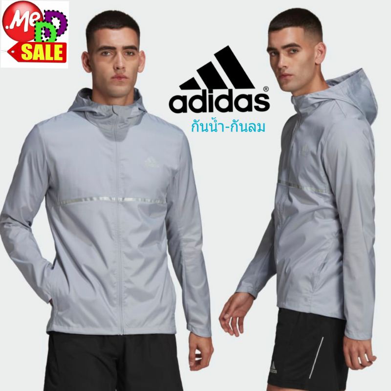 Adidas - ใหม่ เสื้อแจ็คเก็ตกันลม-กันน้ำ(ละออง) OWN THE RUN HOODED WIND ...