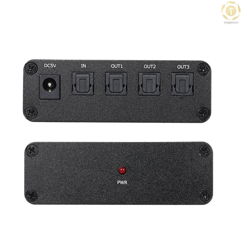 【TOTO】 SPDIF Toslink Digital Optical Audio Splitter 1x3 Optical ...