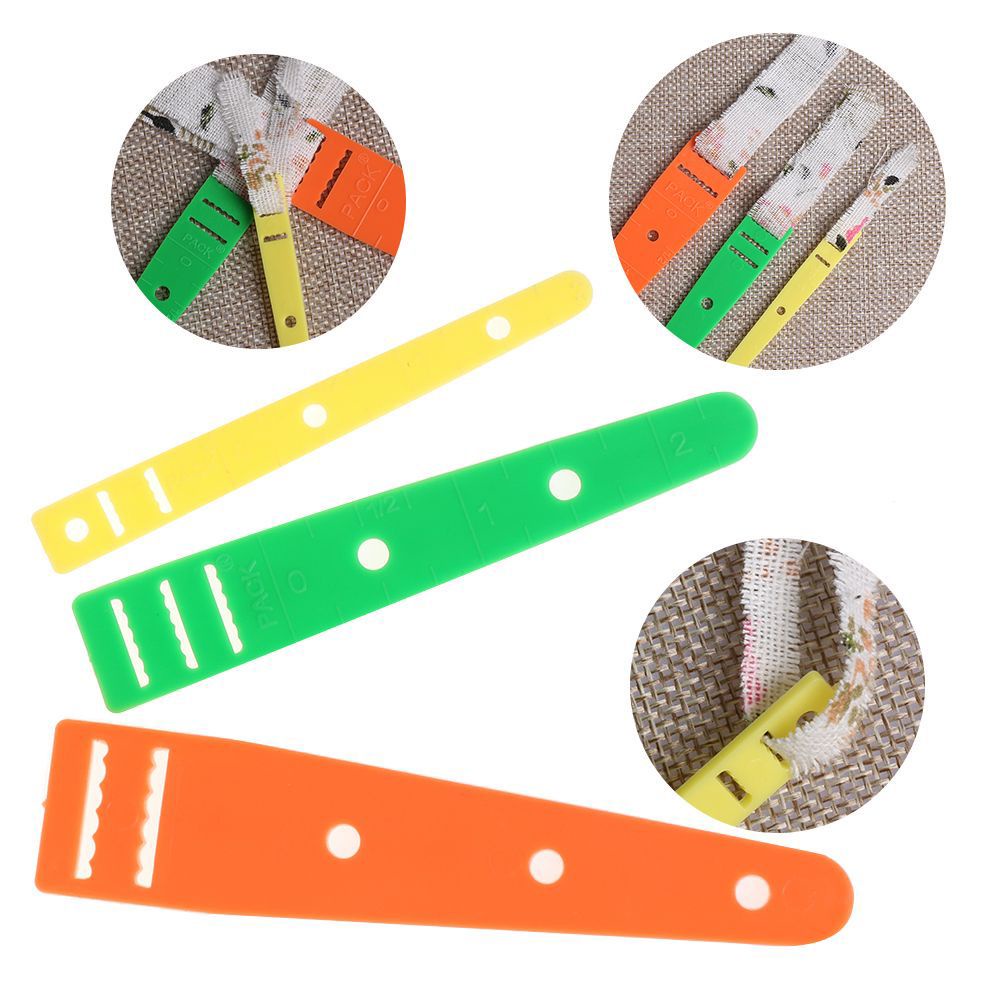 ROW 3 Sizes Color Threader Clothing Patchwork Tool Elastic Band String ...
