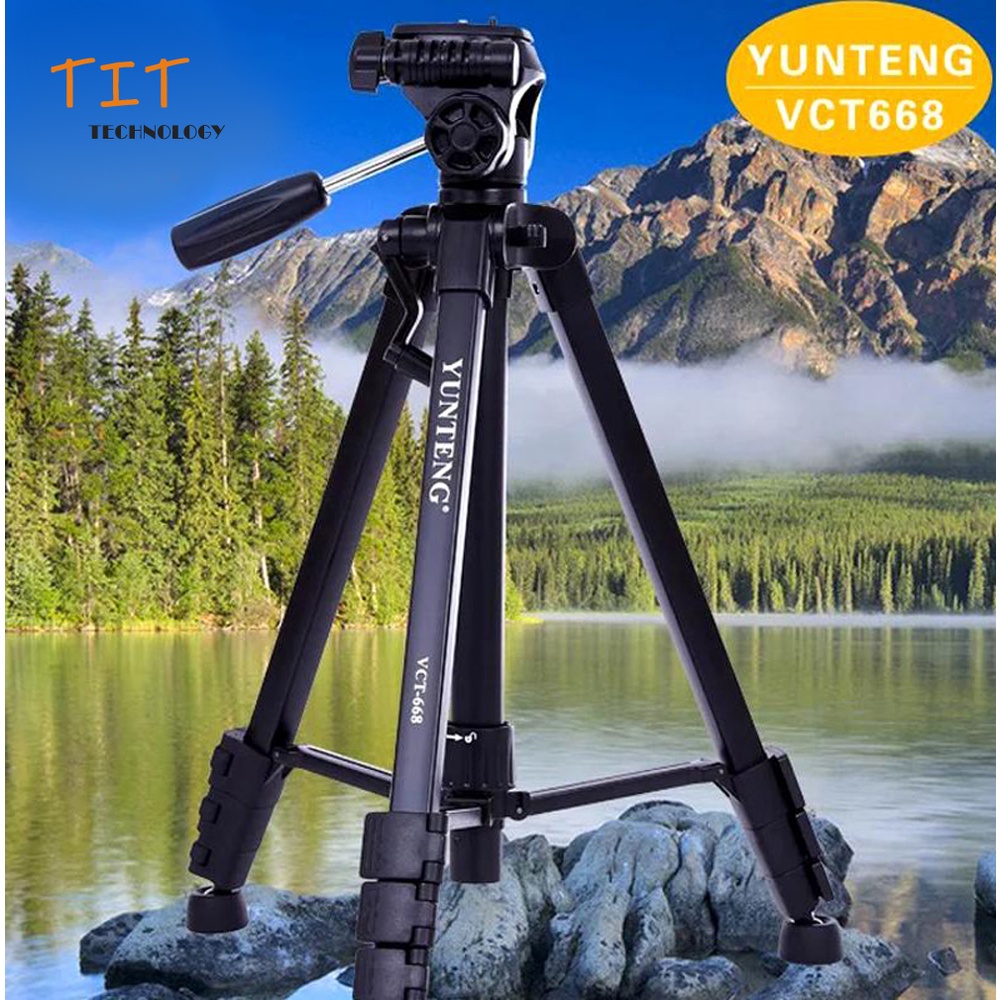 ของแท้100 YUNTENG VCT-668 ขาตั้งกล้อง ขาตั้งมือถือ 3ขา tripod for ...